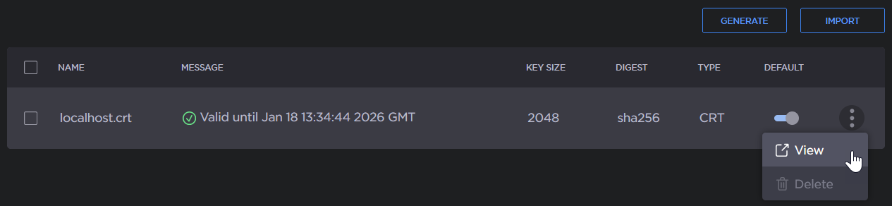 Viewing Certificate Details